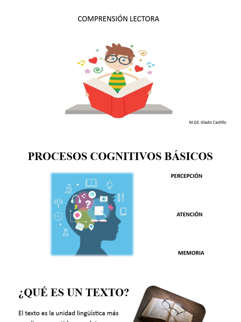 comprensión lectora en el proceso cognitivo | PDF | Comprensión lectora ...
