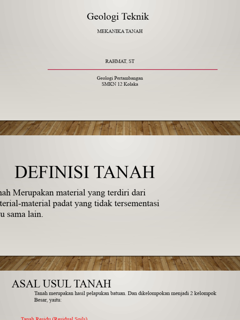 Definisi Dan Genesa Tanah | PDF | Sains & Matematika