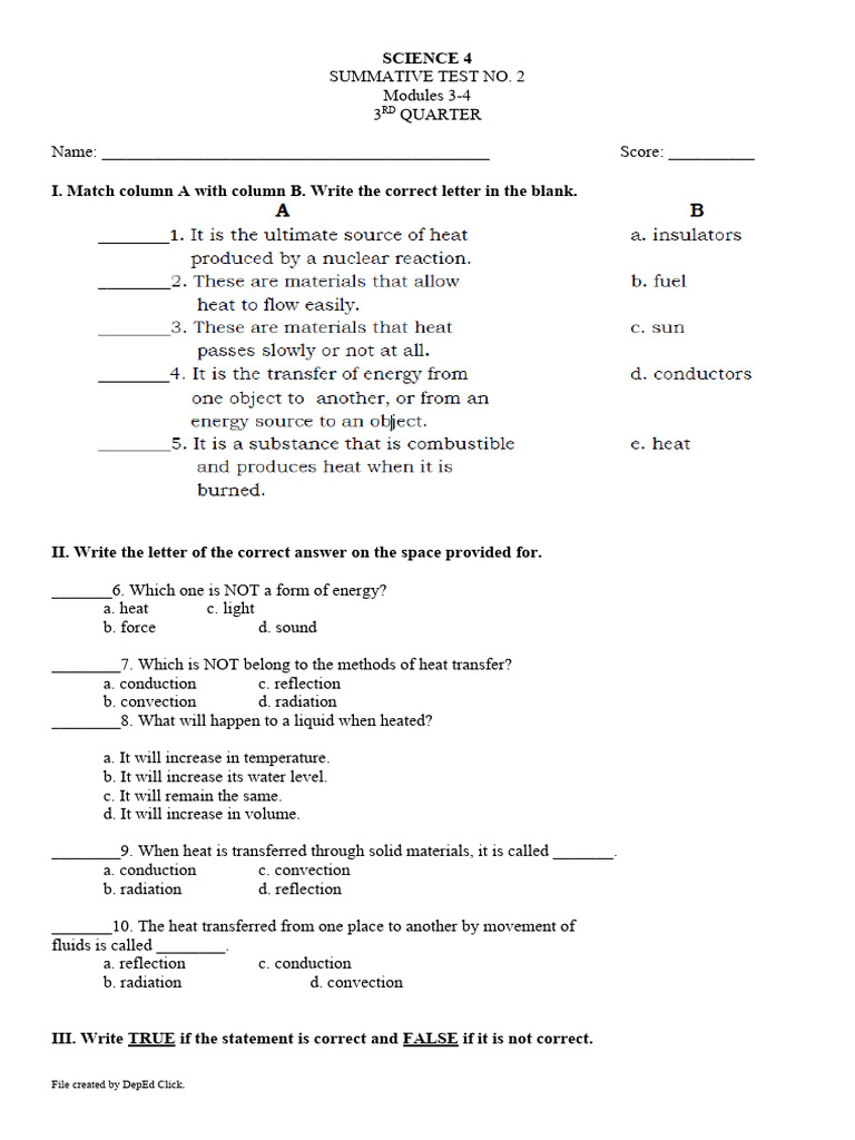 Sci4 ST2 Q3 | PDF | Teaching Methods & Materials