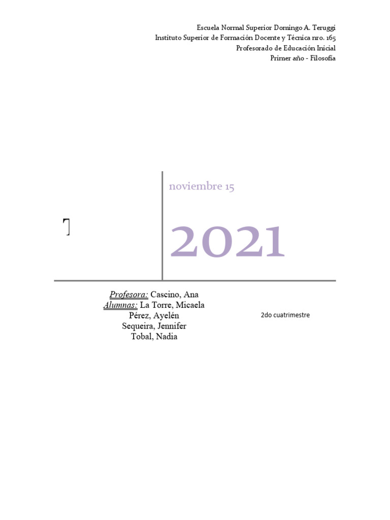 Trabajo Integrador - 2do Cuatrimestre | PDF | America latina | Maestros