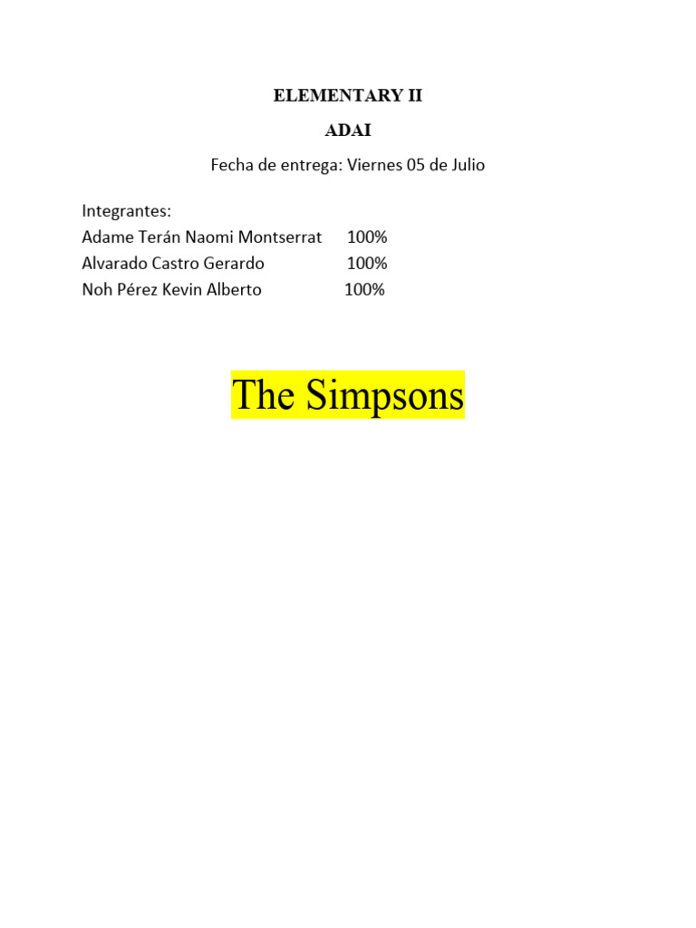 The Simpsons | PDF | Bart Simpson | Lisa Simpson