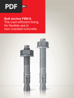 Fischer Anchor Bolts Data Sheet | PDF | Screw | Drill
