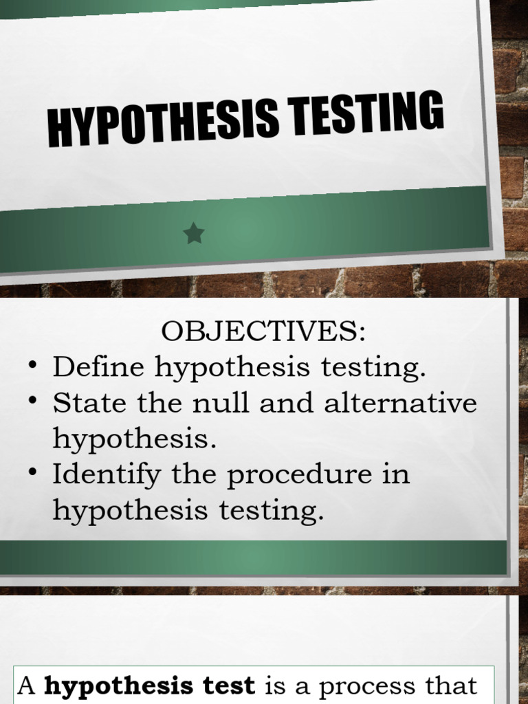 Hypothesis Testing | PDF | Statistical Hypothesis Testing | Type I And ...