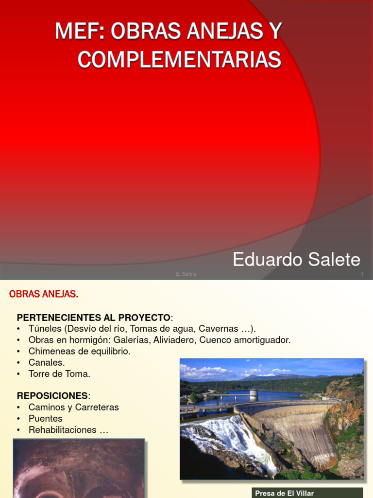 Obras Anejas y Complementarias | PDF | Hidrología | Ingeniero civil