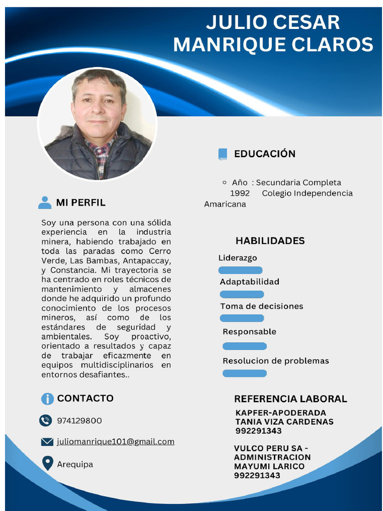 Julio Cesar Manrique Claros-Almacenero | PDF | Almacén