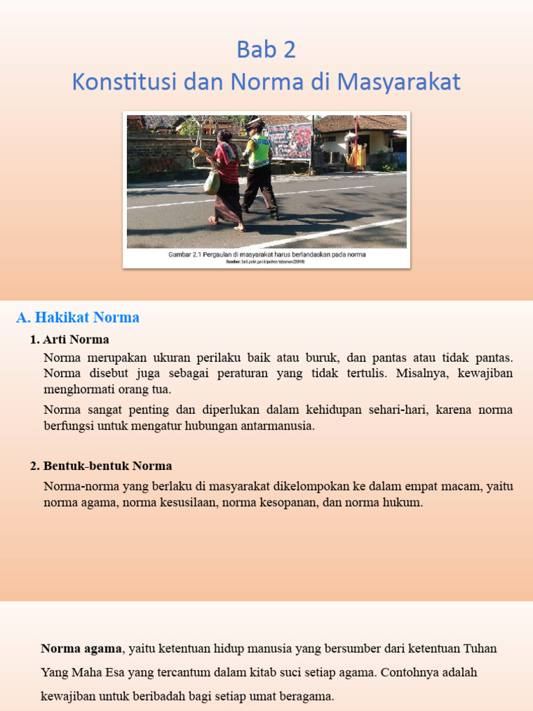 PKN Kelas 4 - Bab 2 - Konstitusi Dan Norma Di Masyarakat | PDF