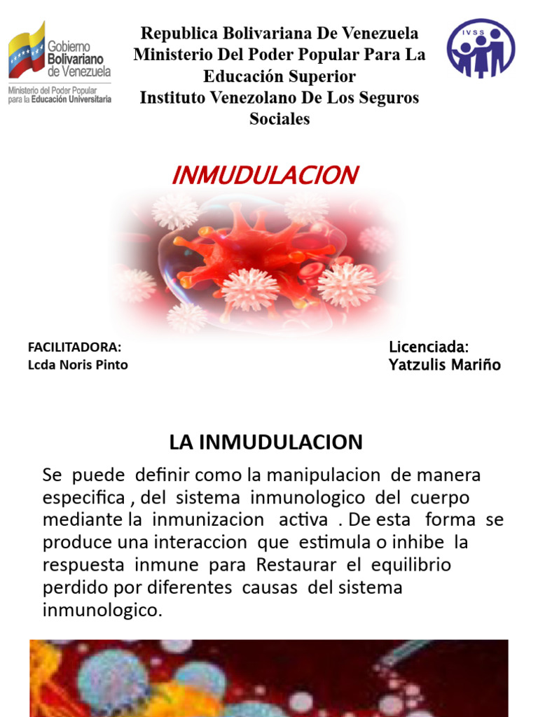 Inmunomodulación: Mecanismos y Tipos | PDF | Sistema inmune | Inmunoterapia