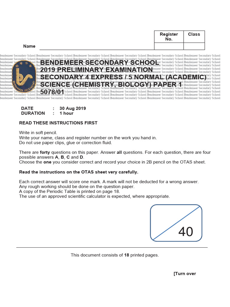 Sec 4 revision combinedsci(Chem) paper 1 | PDF | Oxide | Acid