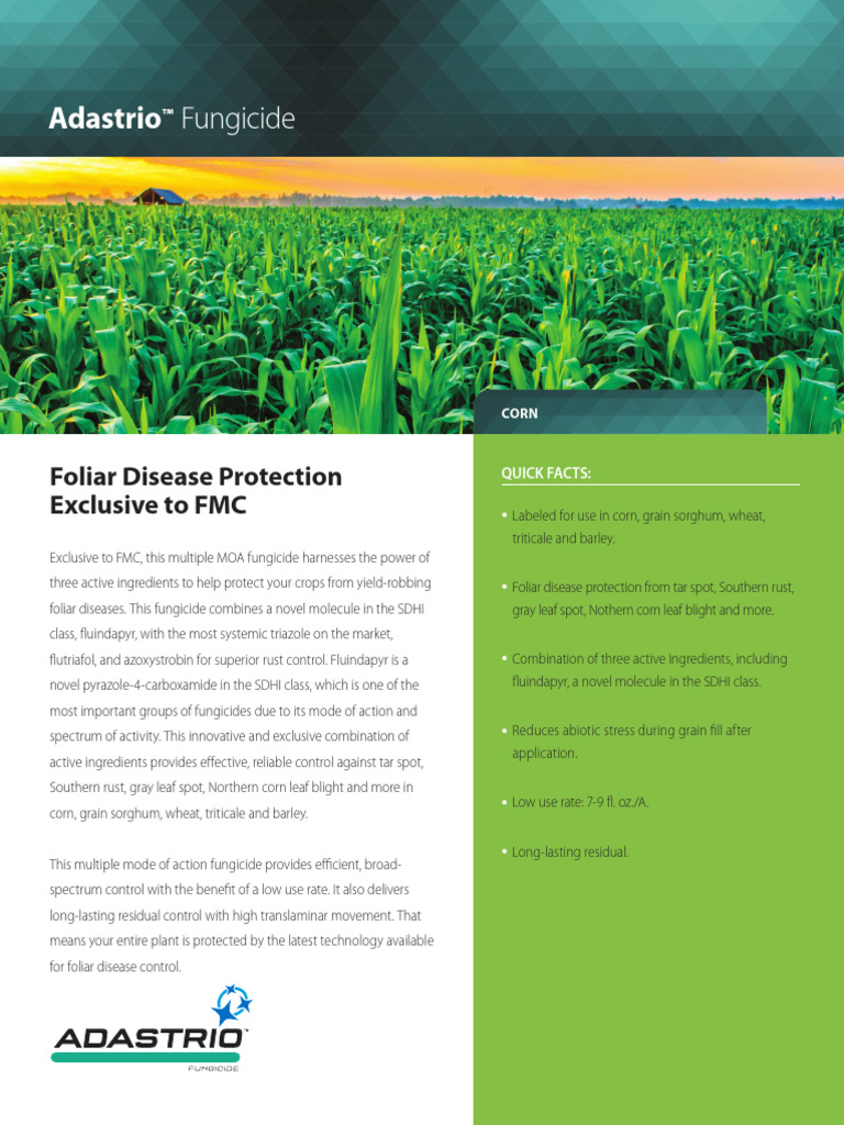 22-FMC-3450 Adastrio - Fungicide - Fact - Sheet - 072523 - VF - 0 | PDF ...