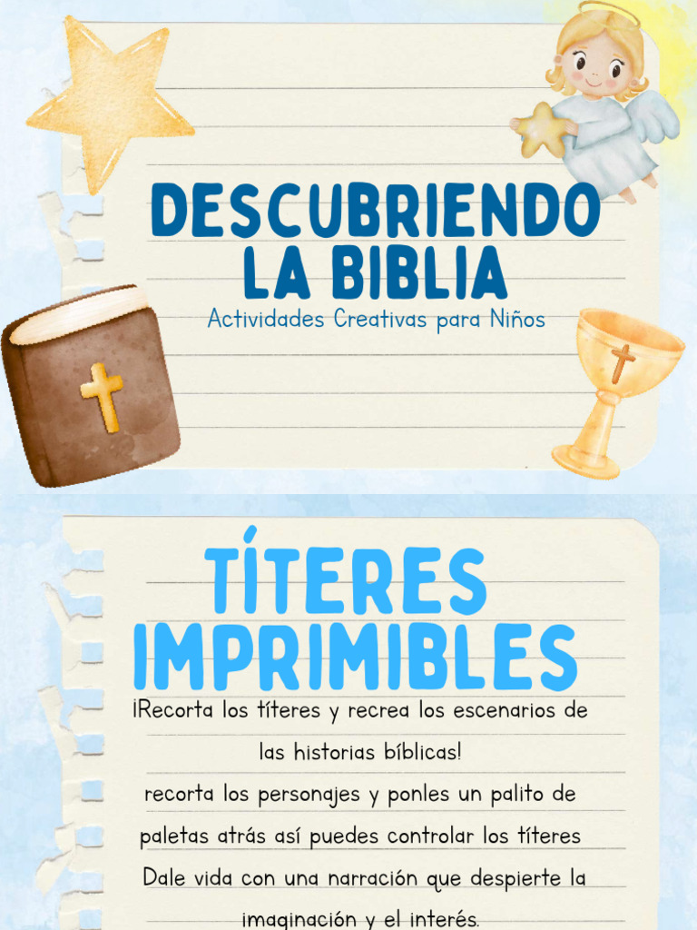 Descubriendo La Biblia Actividades | PDF | David | Goliat