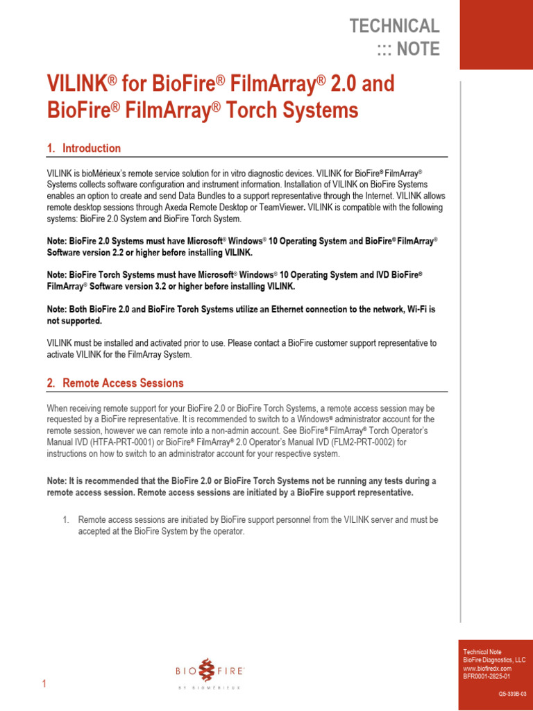 5149-1 - VILINK 4.0 For FILMARRAY 2.0 and FILMARRAY TORCH - Att. 5 ...