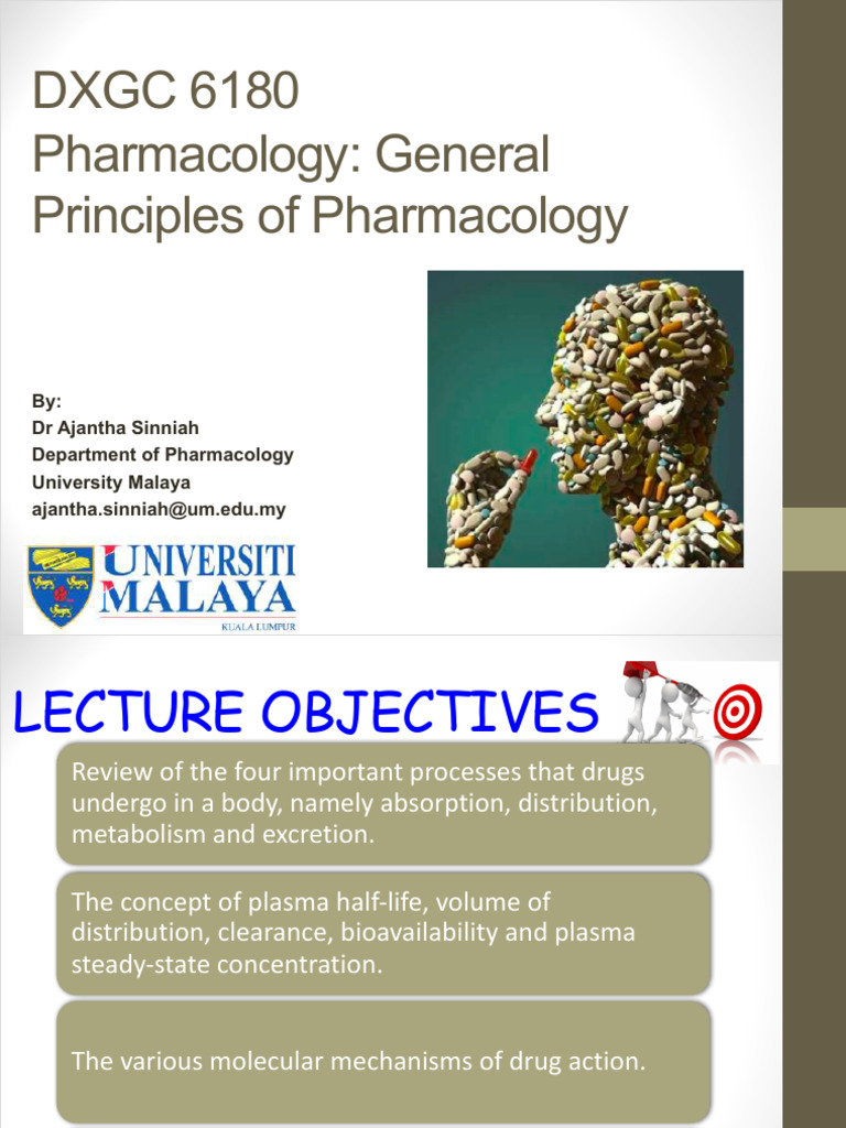 General Principles of Pharmacology 040122 - AS | PDF | Receptor ...