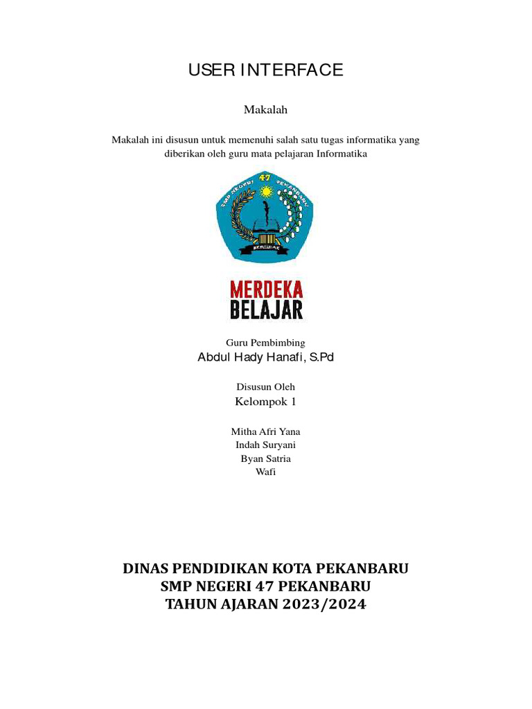 Manfaat dan Pengaplikasian User Interface | PDF | Komputer