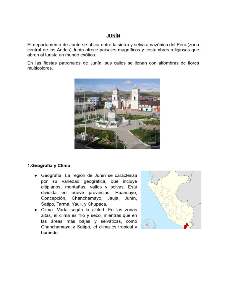 Junin | PDF | Viajes y turismo