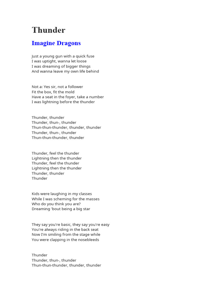 Thunder | PDF