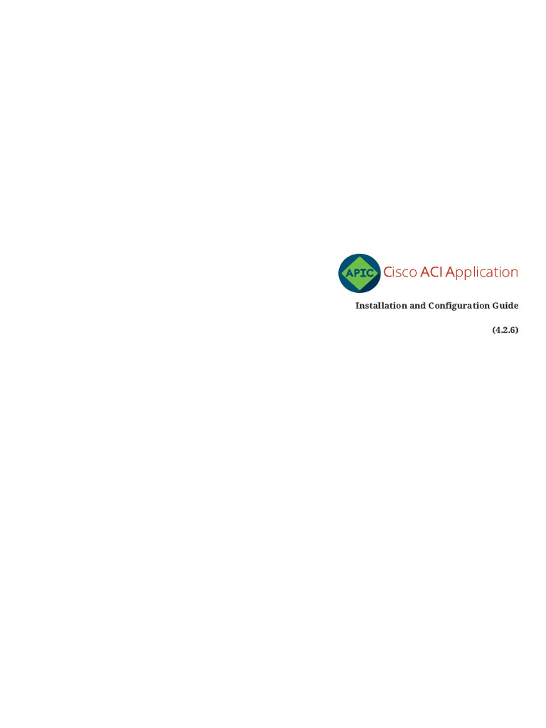 Cisco ACI Application User Guide v4.2.6 | PDF | Computer Science ...