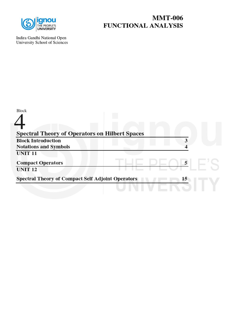 Block 4 | PDF | Operator (Mathematics) | Hilbert Space
