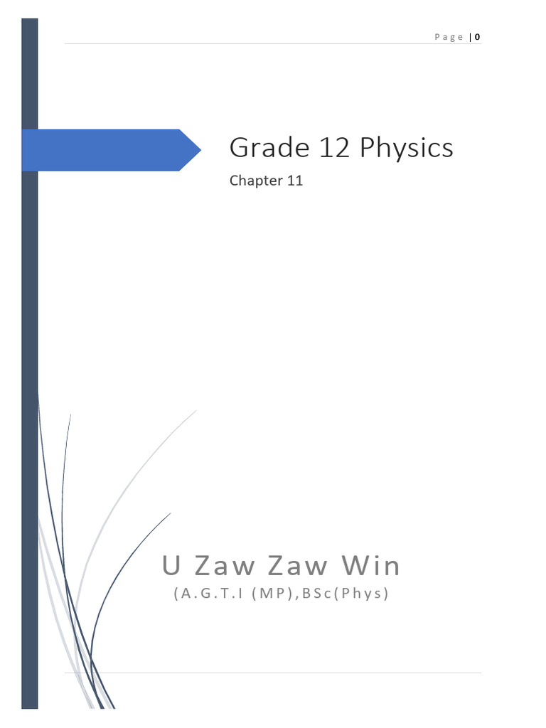 Grade 12 Physics Chapter 11 (2025) | PDF | Electromagnetic Induction ...