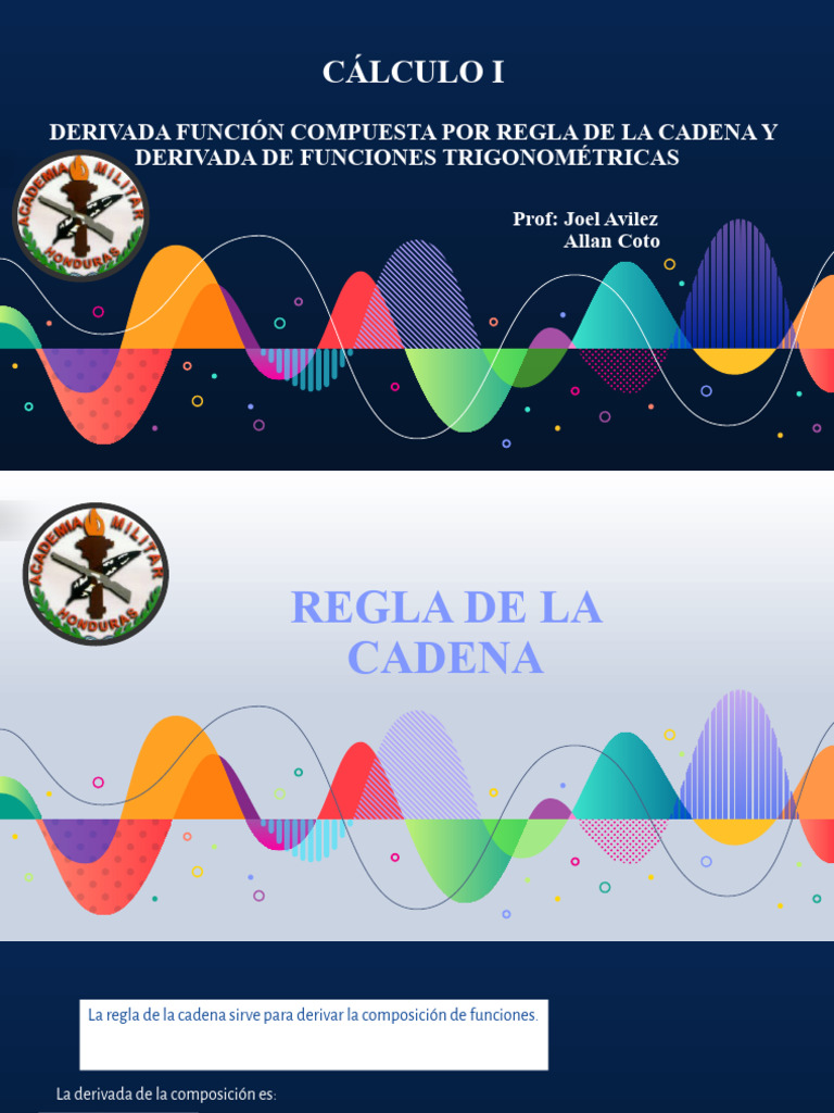 Derivada de Una Función Compuesta Por Regla de La Cadena y Derivada Trigonométrica | PDF ...