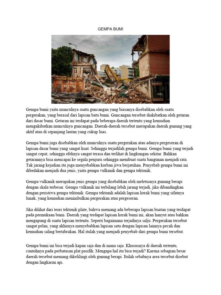 Gempa Bumi | PDF | Sains & Matematika