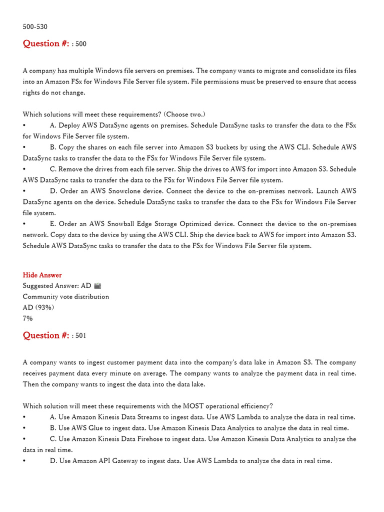 Exam Question AWS (Test) | PDF | Amazon Web Services | Databases