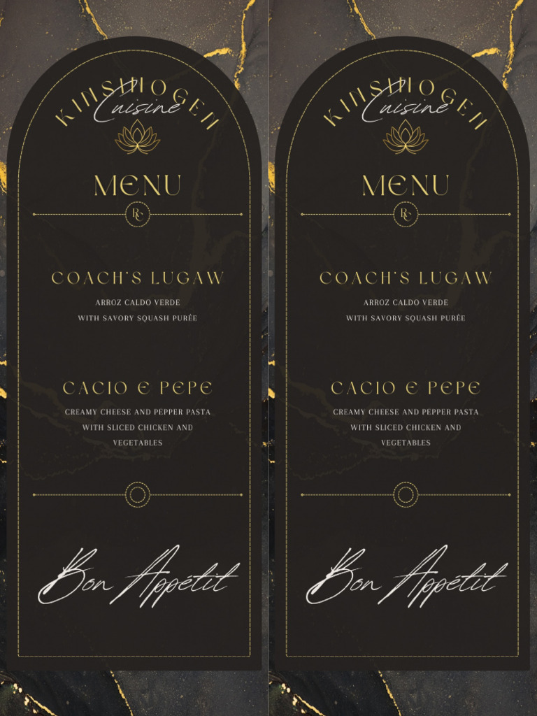 Gourmet Menu | PDF