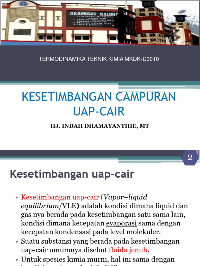 Kesetimbangan Campuran Uap-Cair | PDF | Sains & Matematika