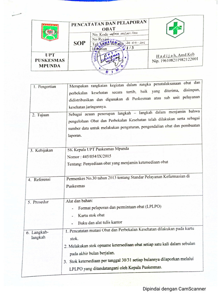 Sop Obat Pdf
