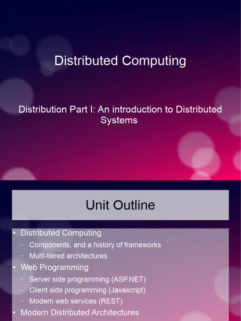 Dc Lecture 1 Pdf Object Computer Science Client Server Model
