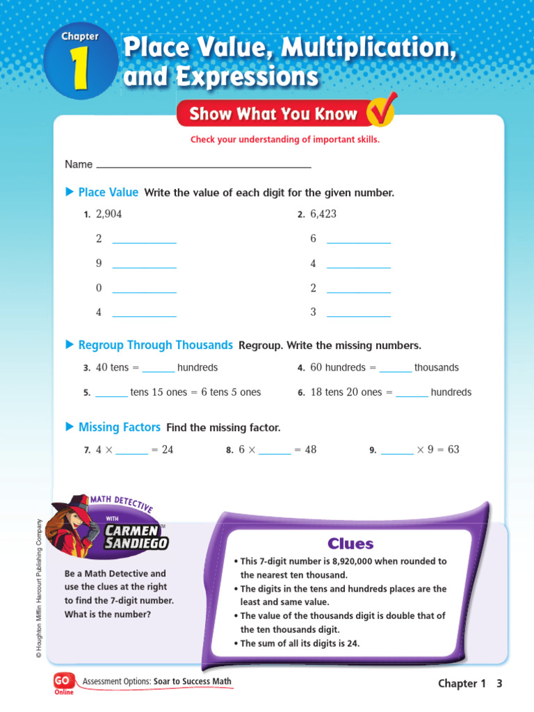 Student Textbook Chapter 1 | PDF | Multiplication | Planets