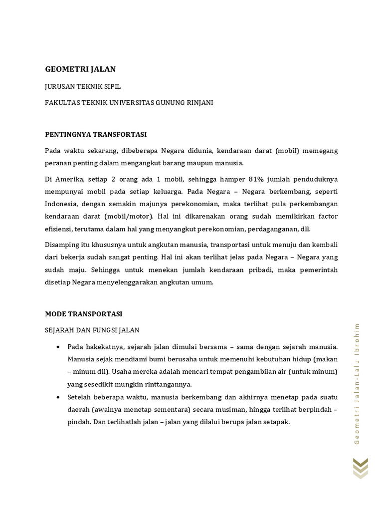 Materi Gemetri Jalan P2 | PDF
