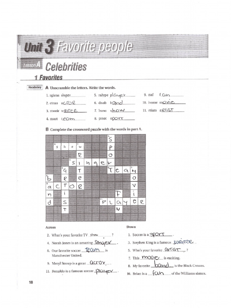 Touchstone Workbook Level 1 Unit 3 | PDF