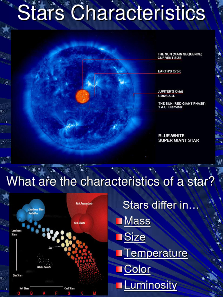 Star Characteristics PP | PDF | Stars | Apparent Magnitude