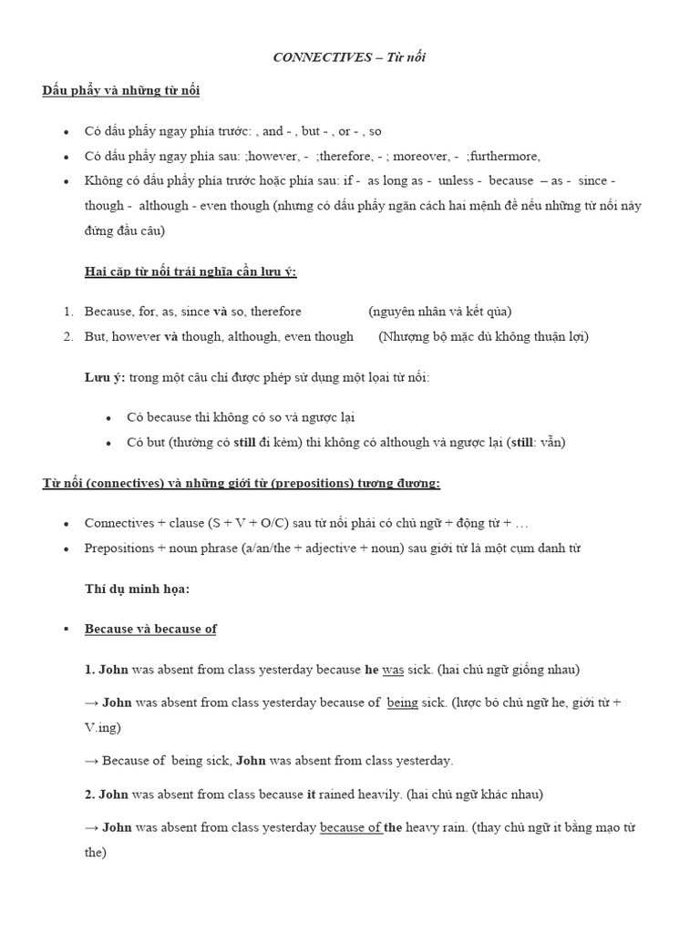 CONNECTIVES | PDF | Linguistic Morphology | Grammar