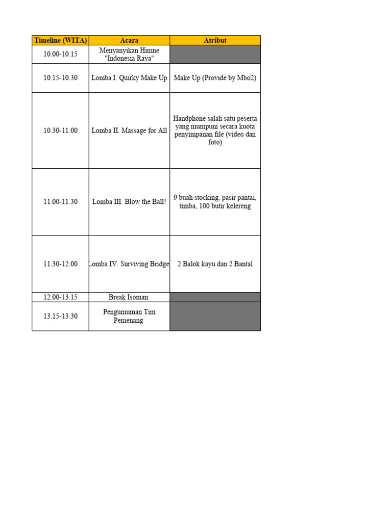 Detail Program Fun Merdeka Deepna 2024 | PDF