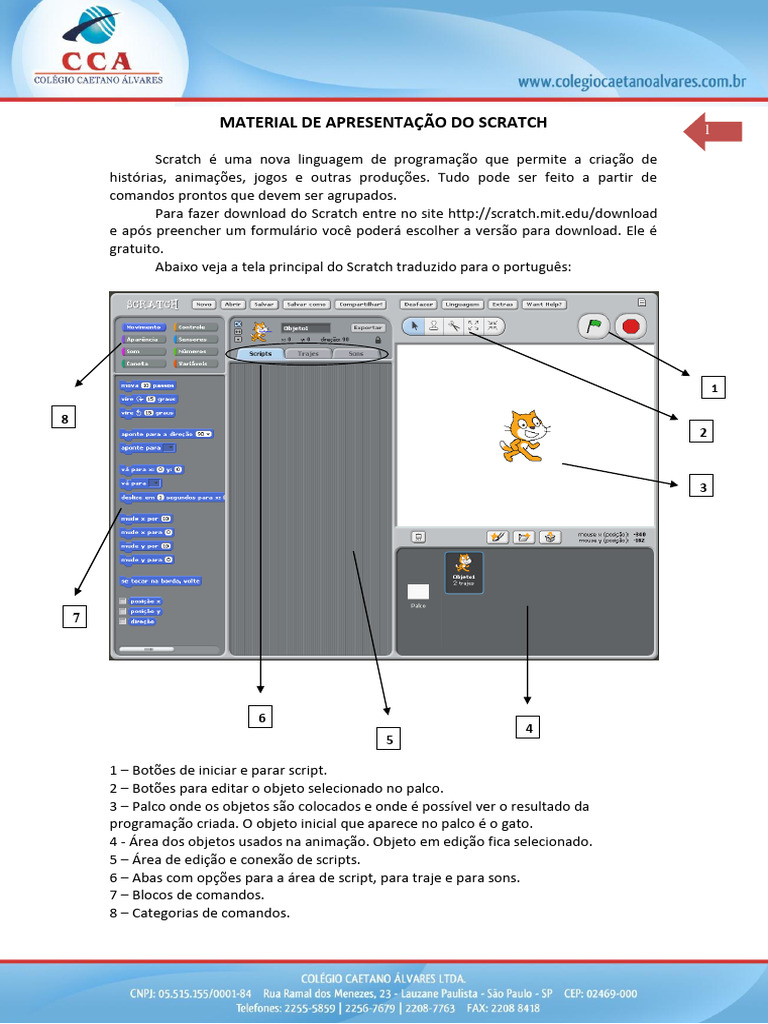 Introdução ao Scratch: Programação Básica | PDF | Linguagem de script ...