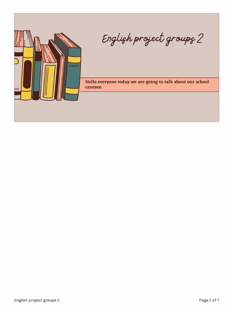 English Project Groups 2 | PDF