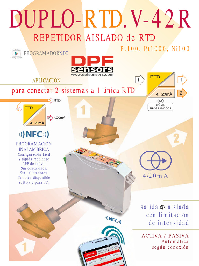Repetidor Aislado 4/20mA para RTD | PDF | Electrónica | Electricidad