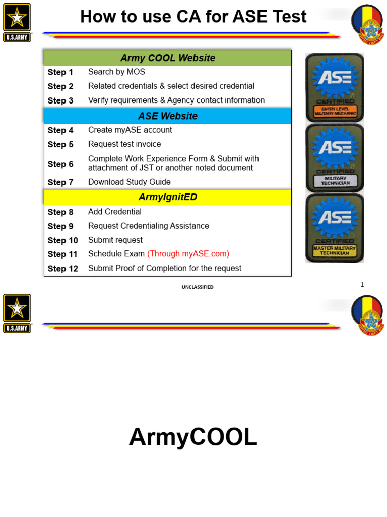ASE Certification Process Guide | PDF | Finance & Money Management