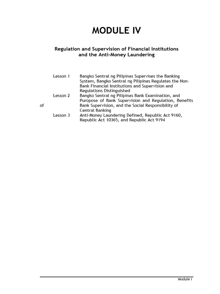 FINMAN 104 Module IV | PDF | Banks | Economies