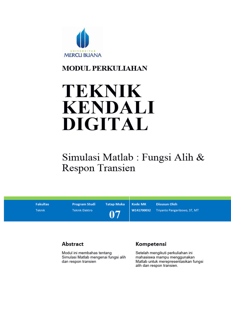 MODUL 7 Teknik Kendali Digital | PDF | Komputer