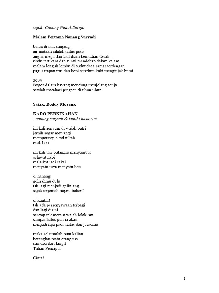 Kumpulan Sajak | PDF