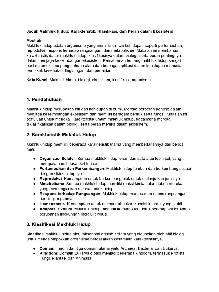 Contoh MKLH MH | PDF