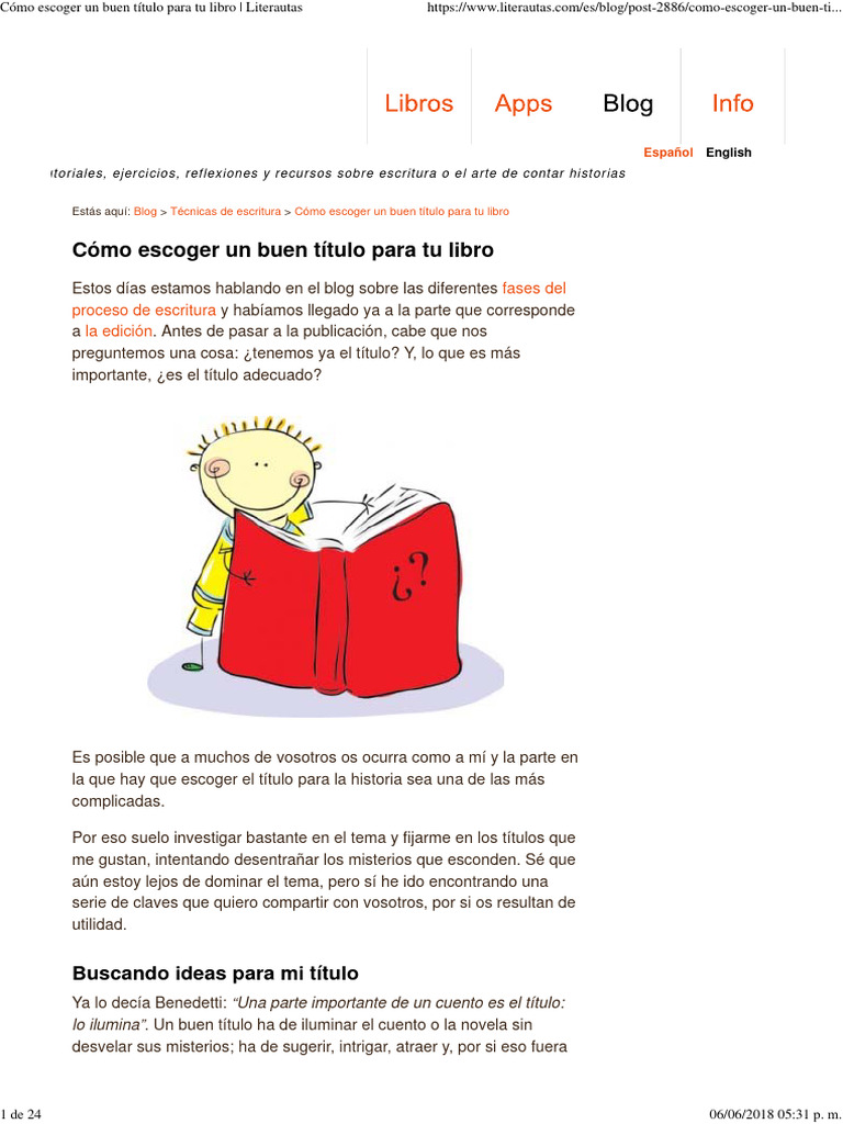 Claves para elegir el título de un libro | PDF