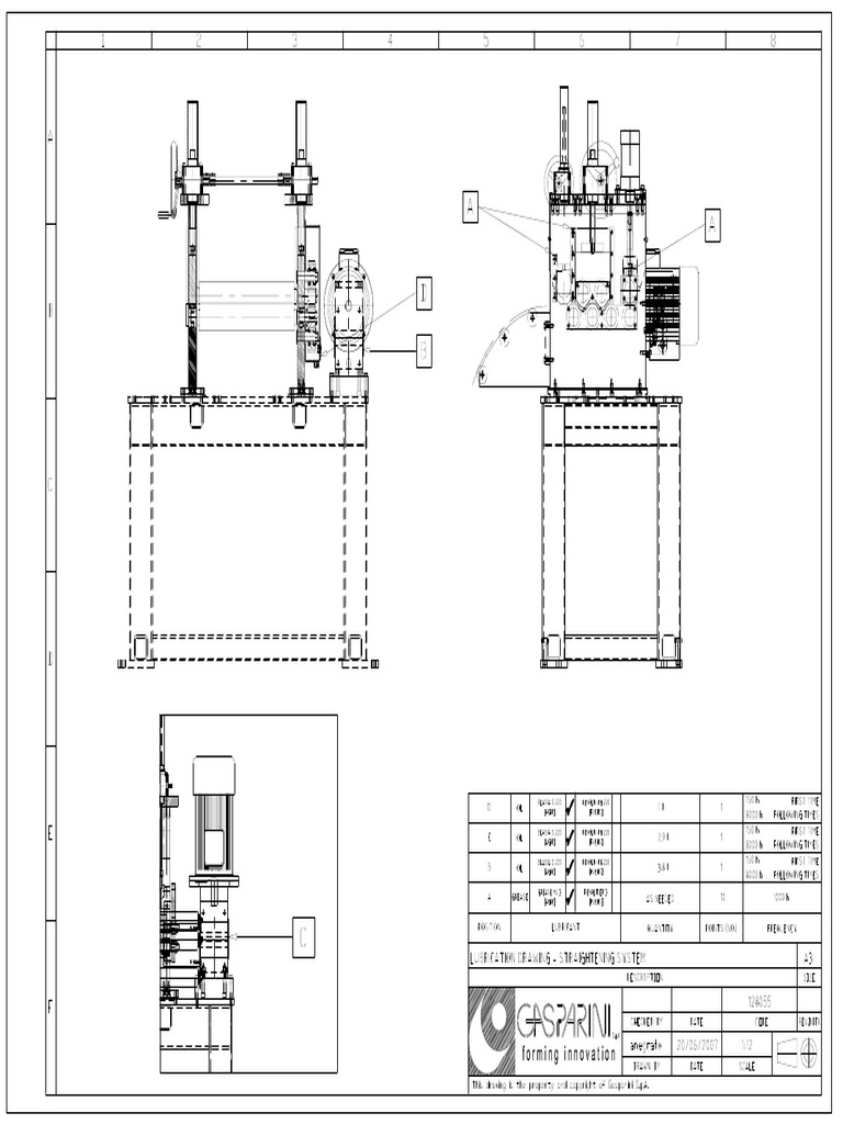 Lubrication Drawing - Straightening System - 128055 | PDF