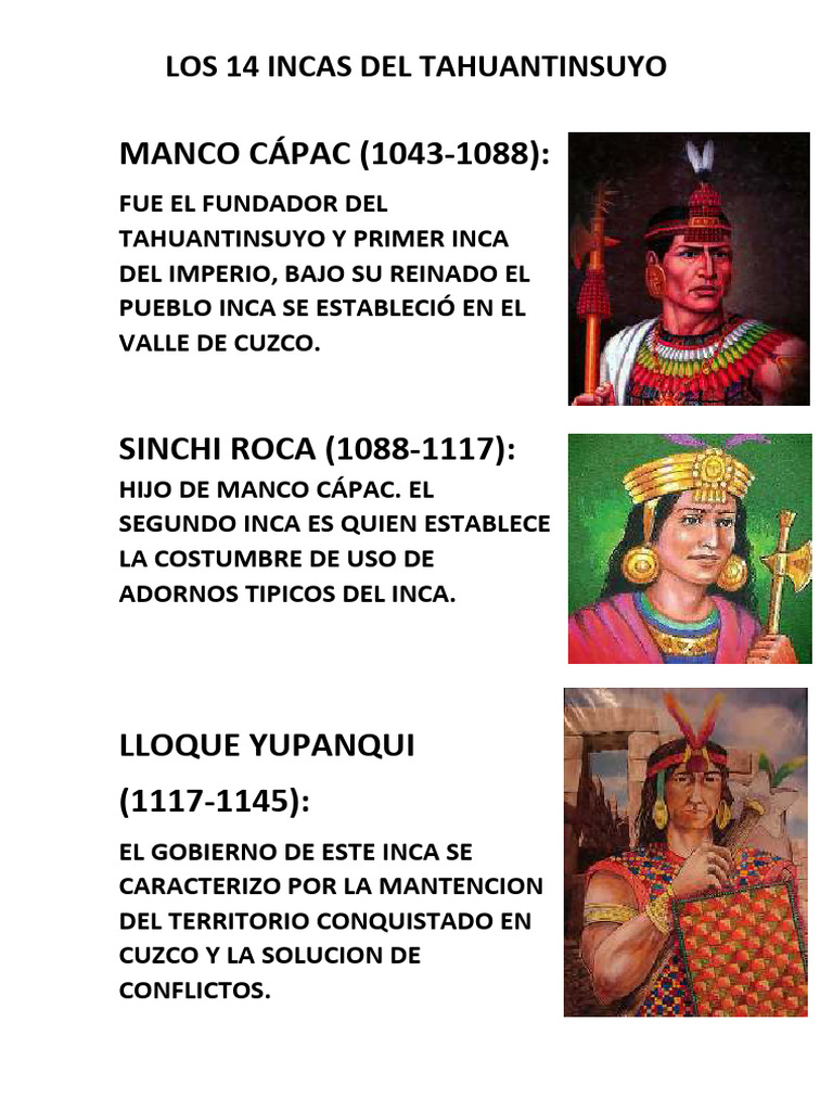 Los 14 Incas | PDF | Historia