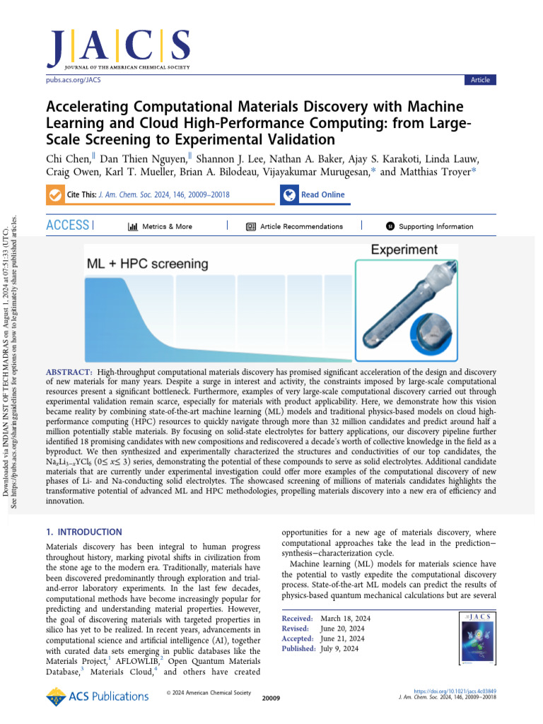 Chen Et Al 2024 Accelerating Computational Materials Discovery With ... Chen Et Al 2024 Accelerating Computational Materials Discovery With ...