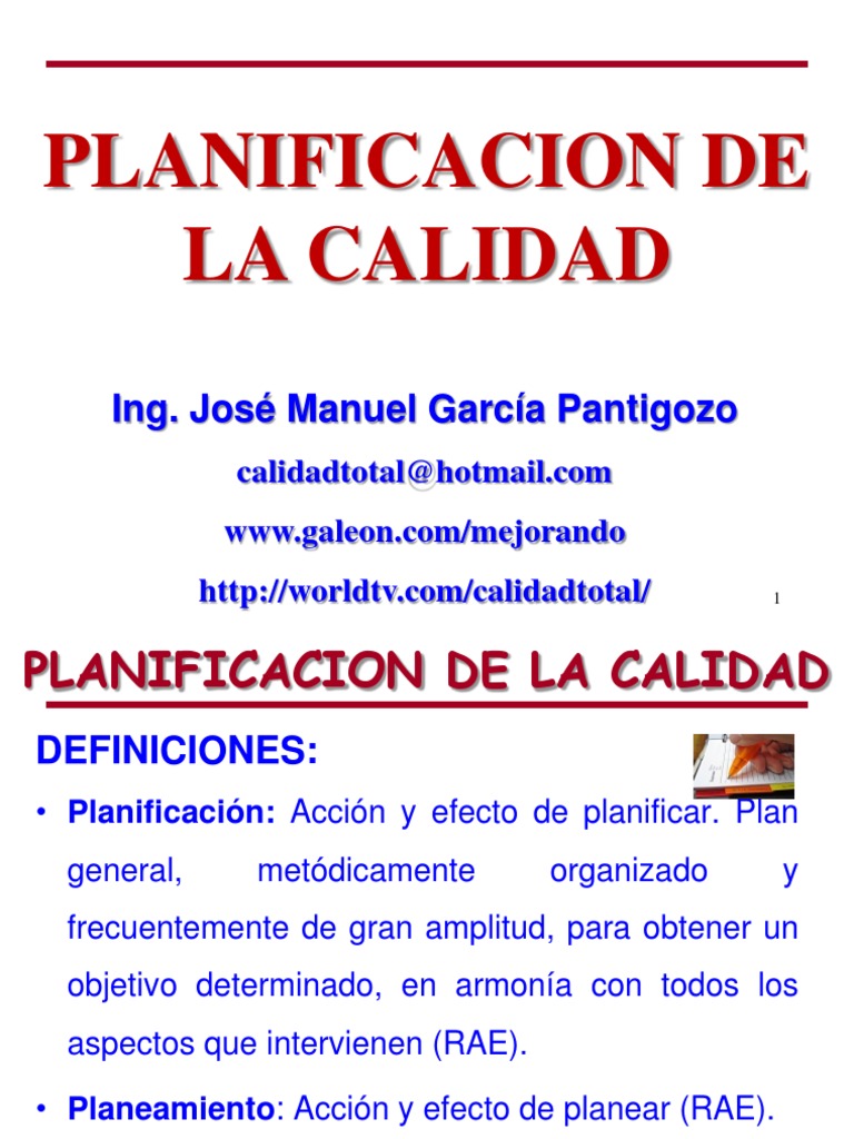 Xxii Payeap 2011 - Ii: Separata 06 - Planificacion de La Calidad | PDF ...