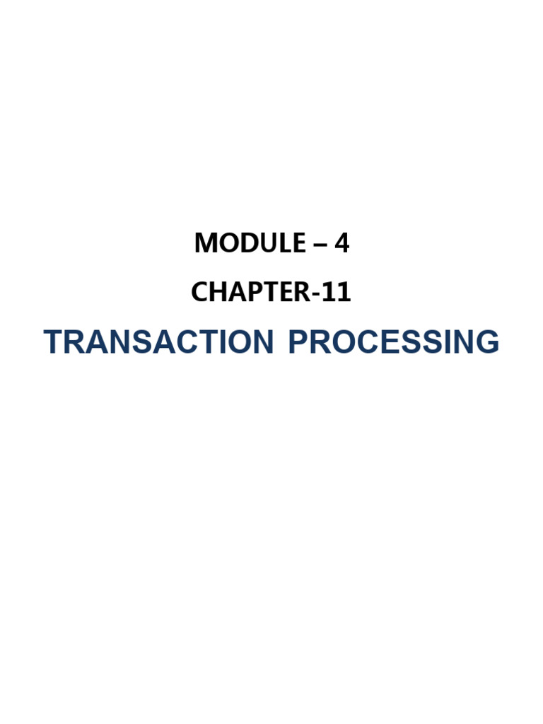 MODULE | PDF | Databases | Database Transaction