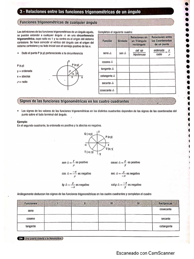 Funciones Trigonométricas | PDF